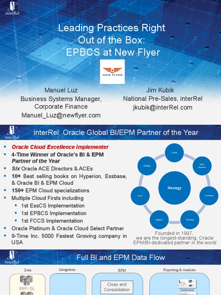 Leading Practices Right Out of The Box-EPBCS at New Flyer OOW - 18 Final - 1540584567526001PoYp ...