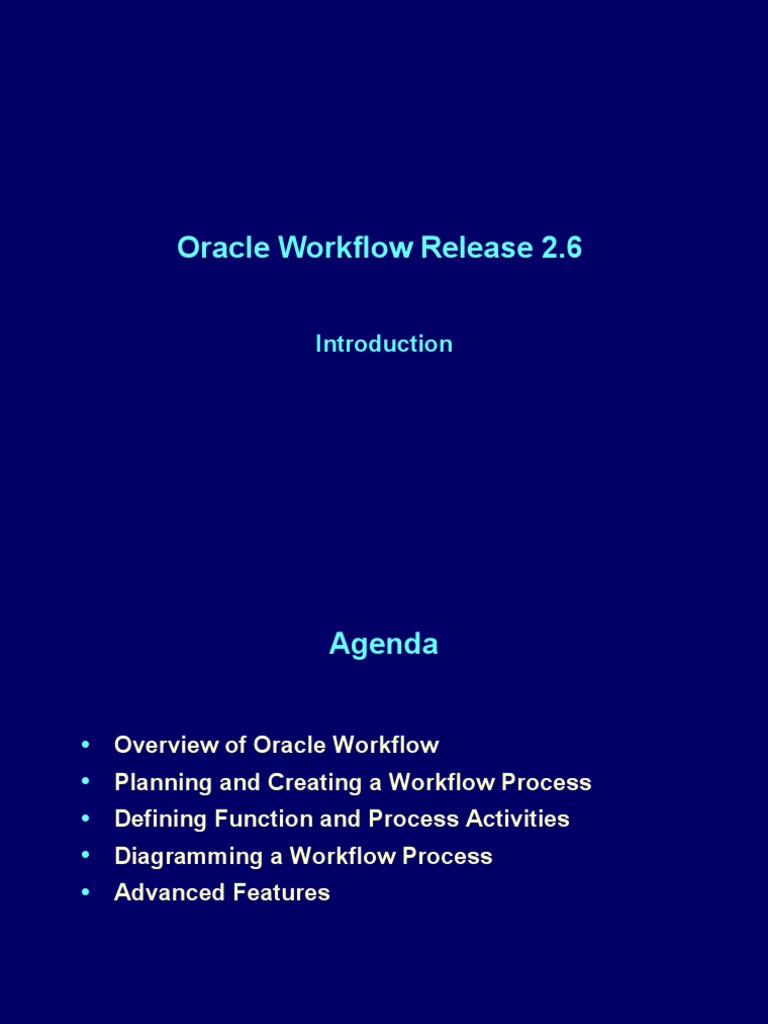 Oracle Workflow Release 2.6 | PDF | Pl/Sql | Internet & Web