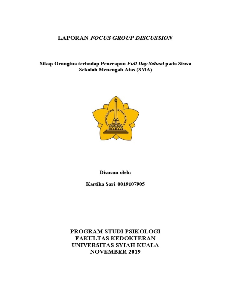 Format Laporan FGD | PDF