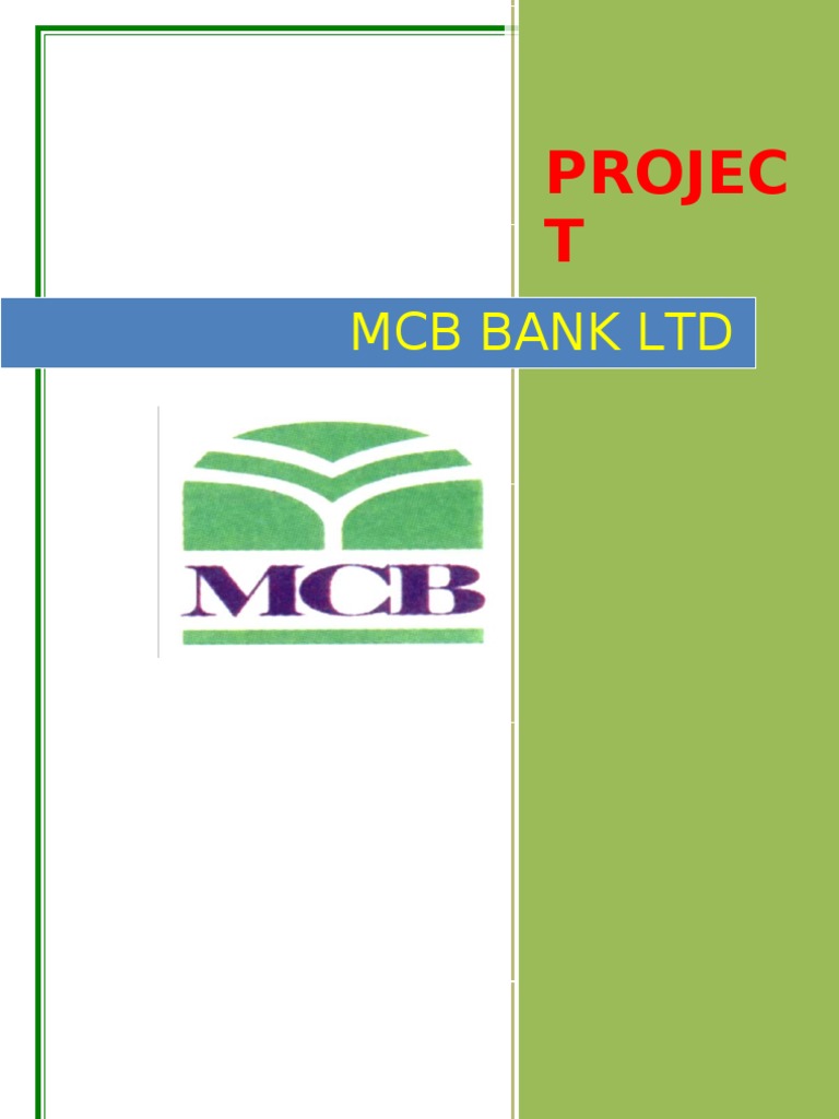 MCB PROJECT (Mi08MBA020, Mi08MBA040) | PDF | Cheque | Banks