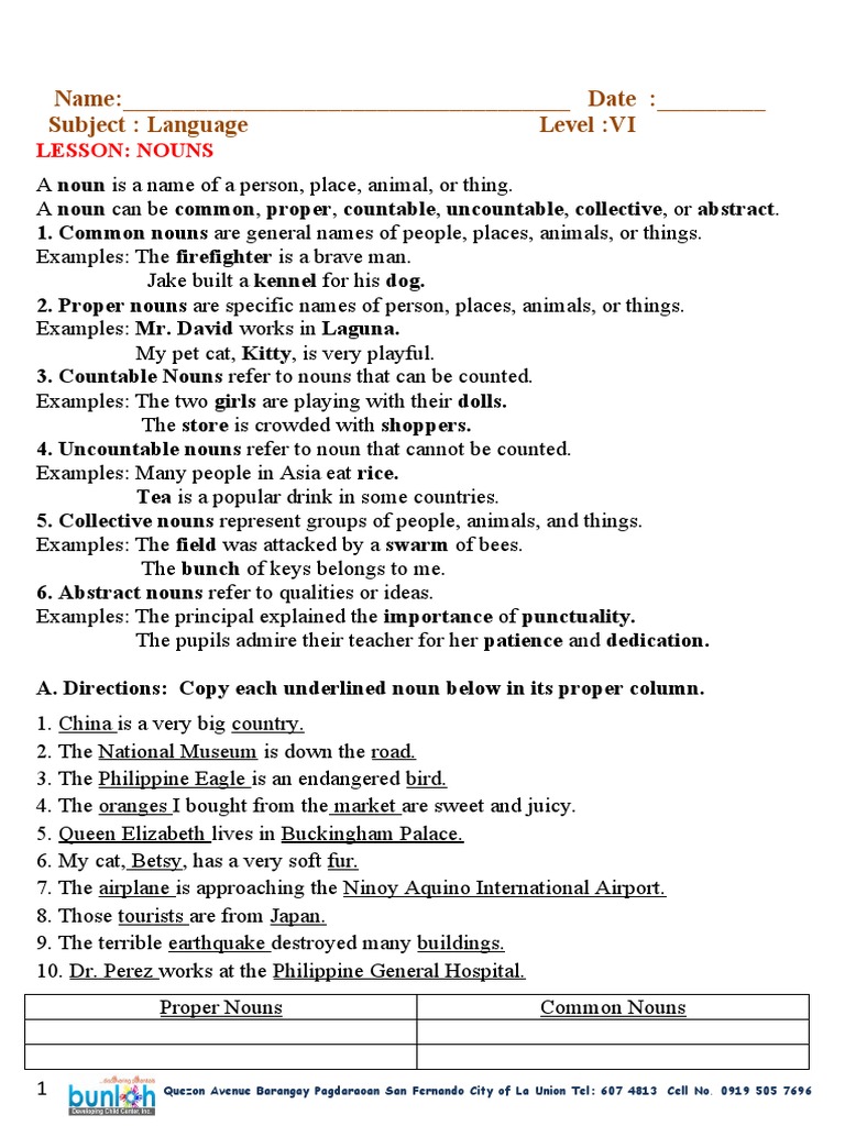 Name: - Date: - Subject: Language Level:Vi | PDF | Grammatical Gender ...