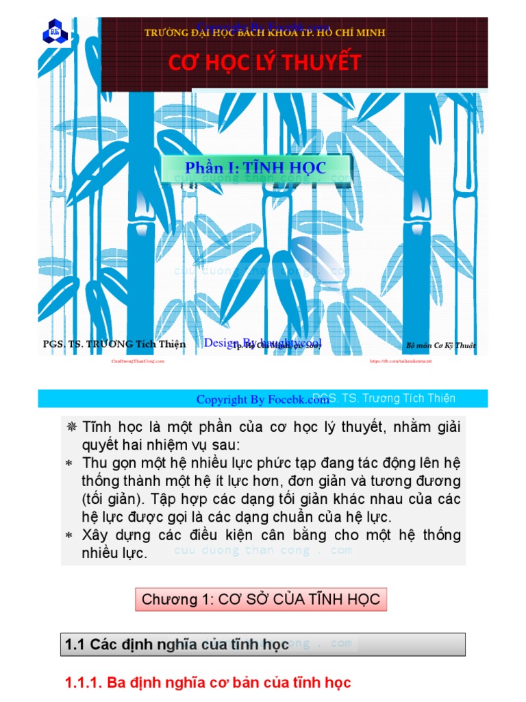 Co Ly Thuyet Truong Tich Thien Co Ly Thuyet Bai Giang + Bai Tap (Cuuduongthancong - Com) | PDF