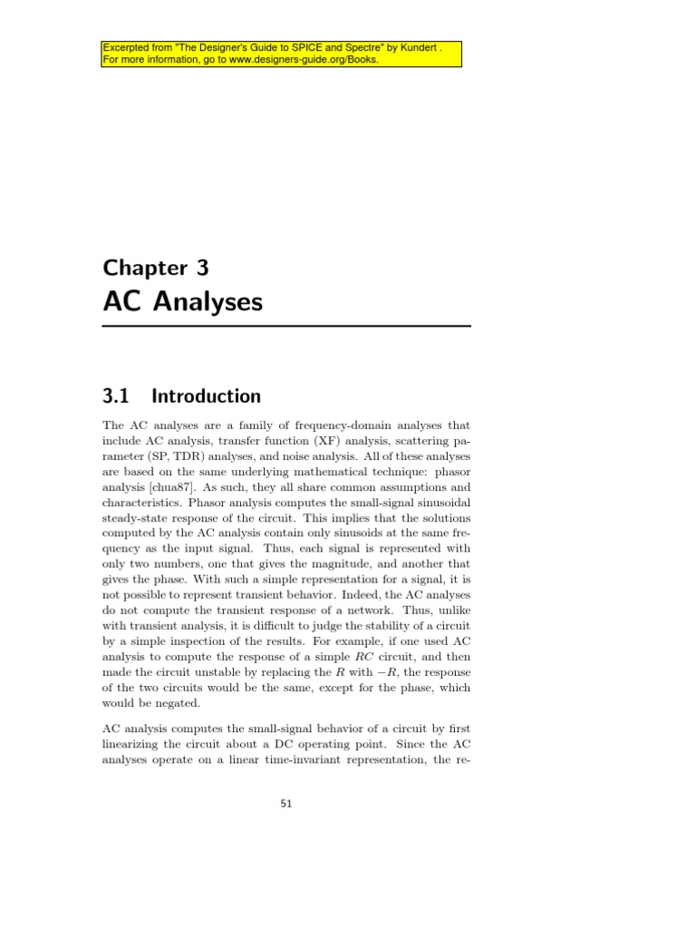 Ac Anlysis | PDF | Electrical Network | Power Supply
