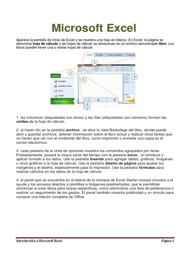 Introduccion A Microsoft Excel | PDF | Hoja de cálculo | Matemáticas
