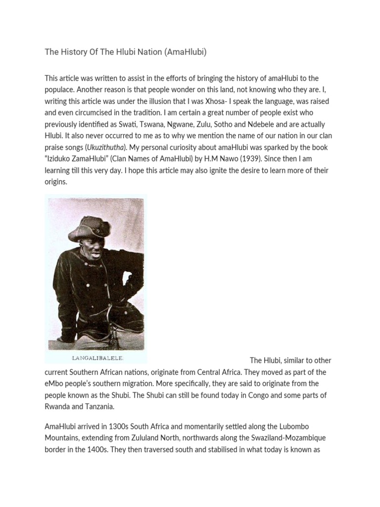 The Kings of Amahlubi | PDF | Zulu Kingdom | Bantu