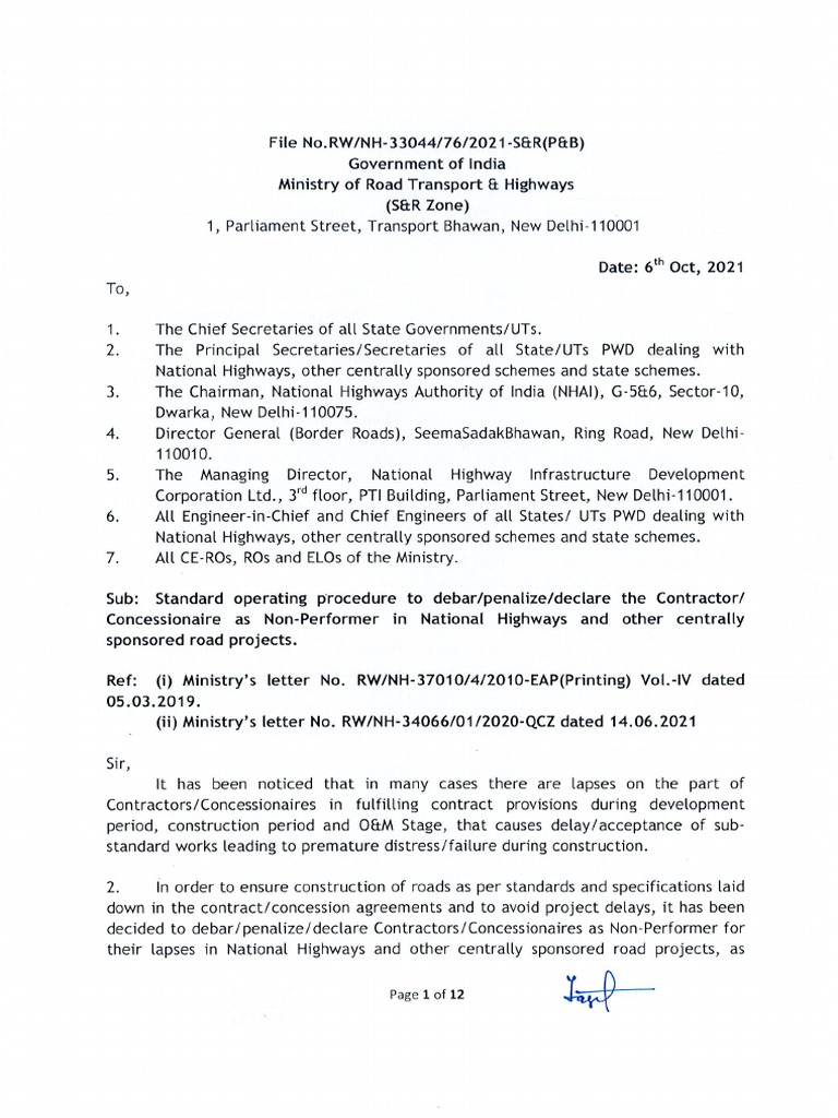 Technical Circulars DT On 06th October 2021-1 | PDF