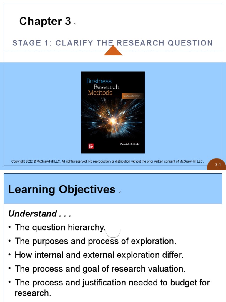 Stage 1: Clarify The Research Question | PDF | Risk | Information