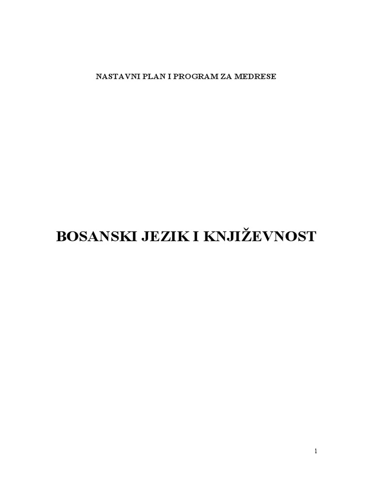 08-Bosanski Jezik | PDF