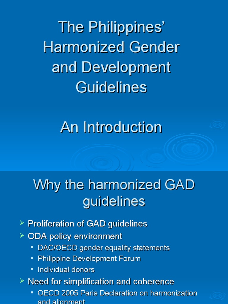 Philippines Gender Development Guidelines | PDF