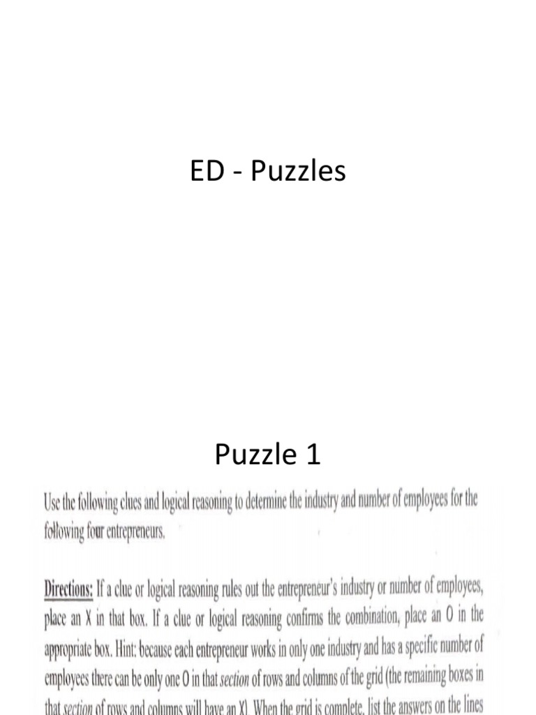 ED Puzzles | PDF
