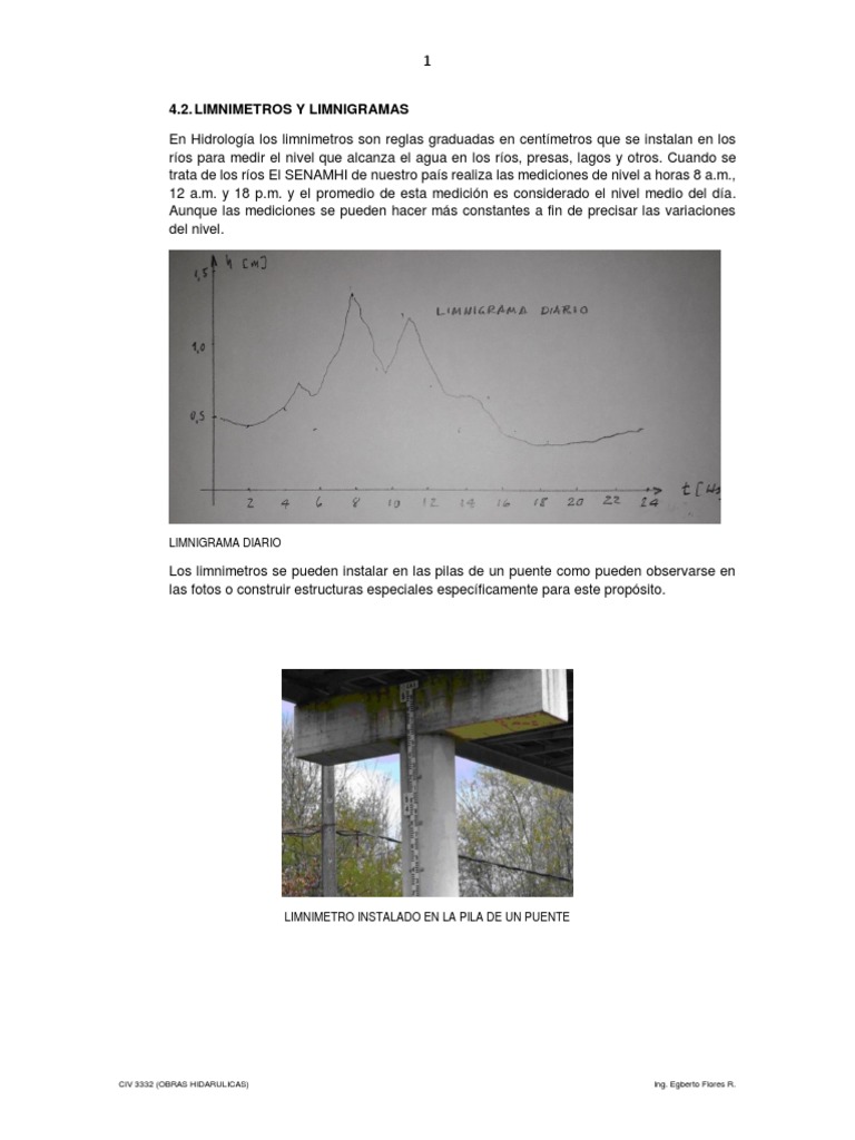Limnimetros y Limnigrafos | PDF | Hidrología