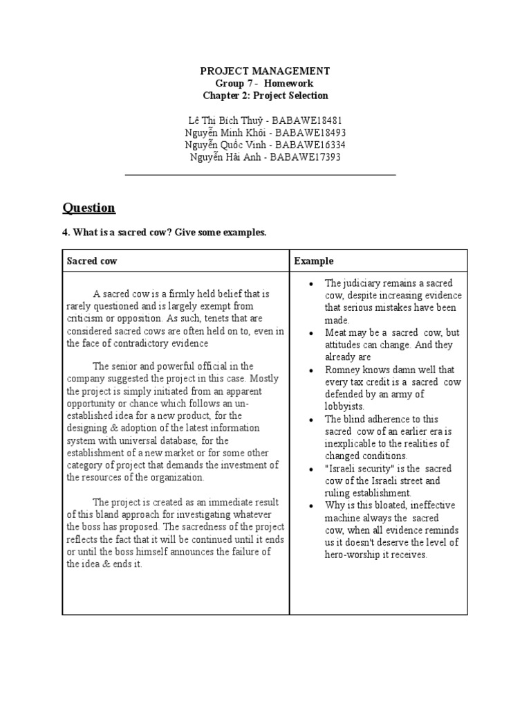 Group 7 - Homework Chapter 2 - Project Selection | PDF | Net Present Value | Economies