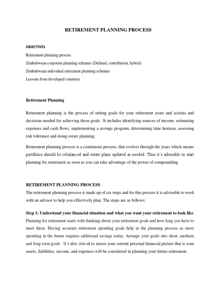 Retirement Planning | PDF | Pension | Retirement