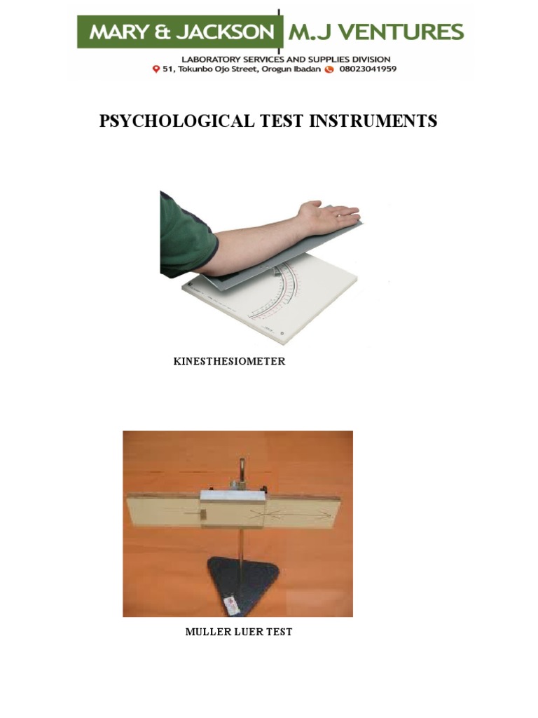 Images of Psychology Test Instruments | PDF