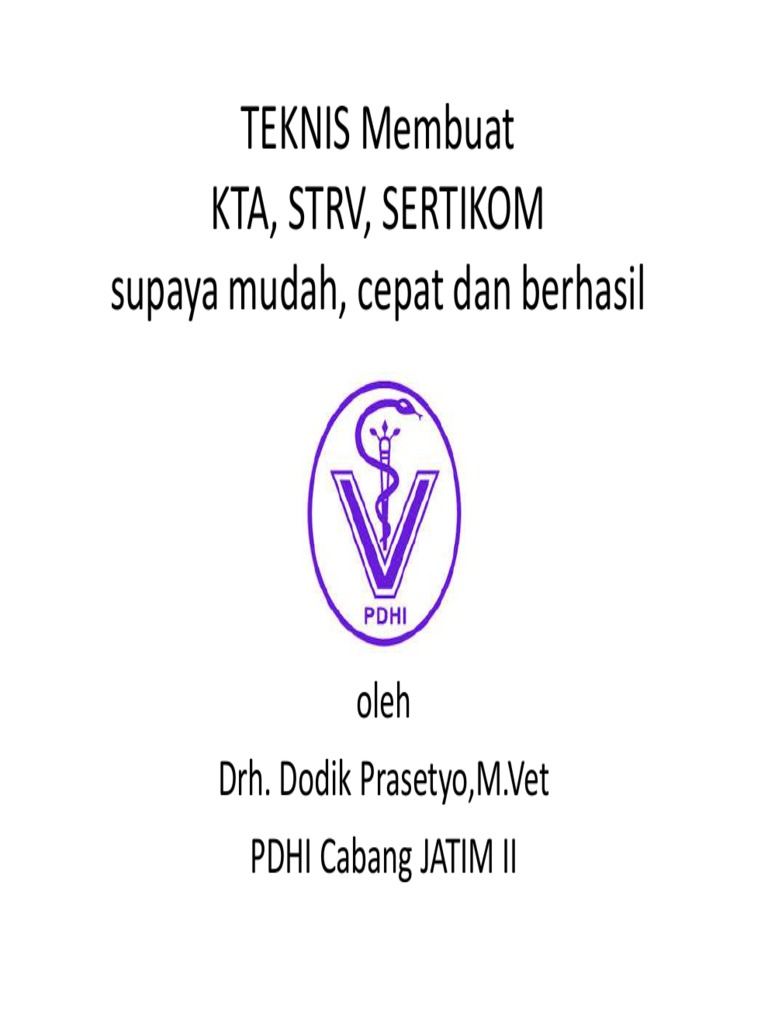 Teknis Buat Kta STRV Sertikom | PDF