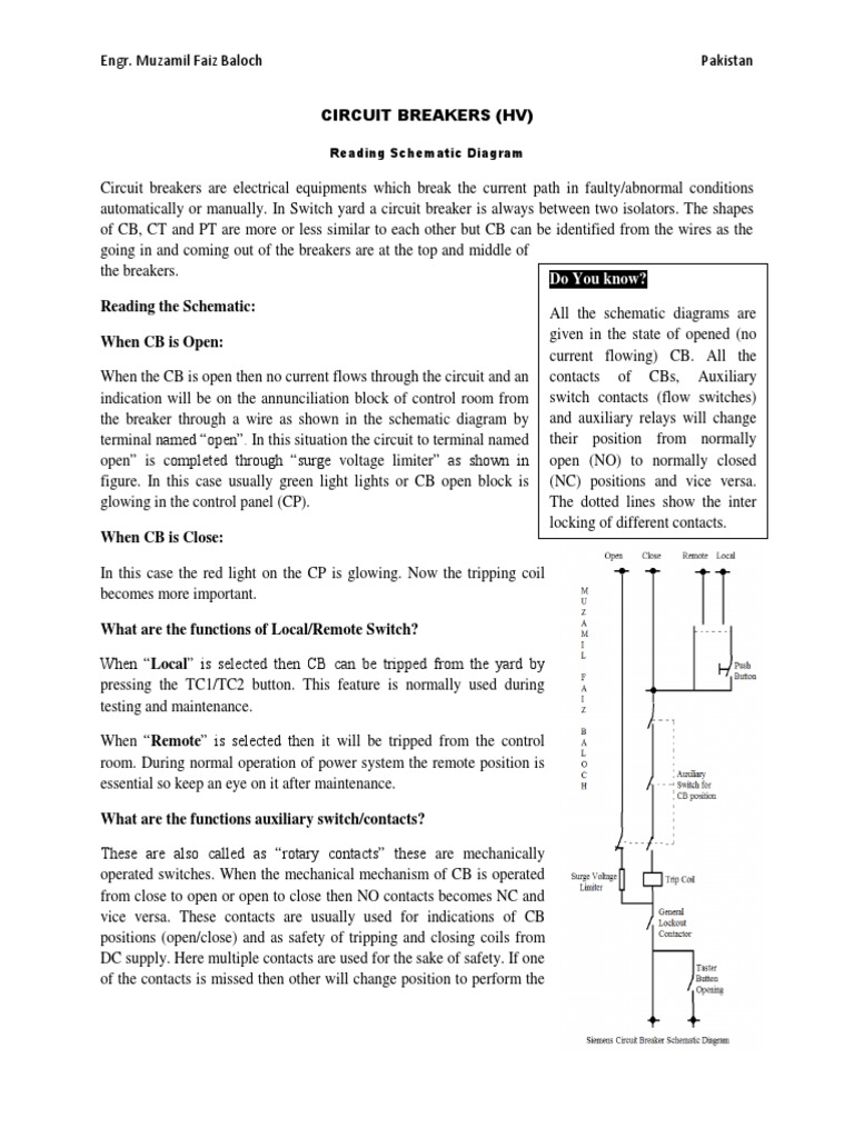 HV Circuit Breaker Basics | PDF | Relay | Switch