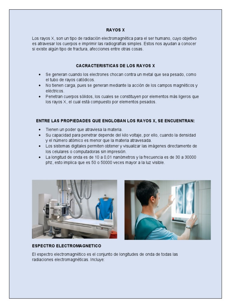 Caracteristicas de Los Rayos X | PDF