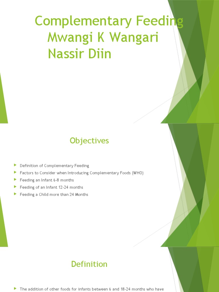 Complementary Feeding Guidelines | PDF | Foods | Eating