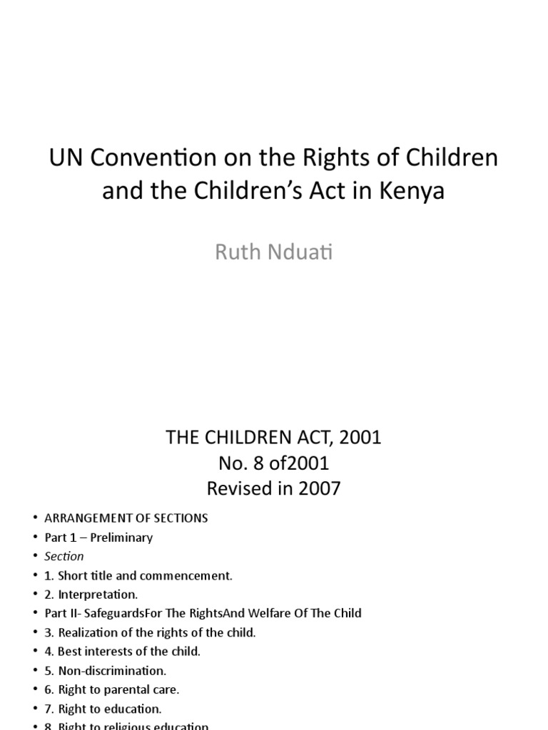 UN Convention On The Rights of Children | PDF | Legal Guardian ...