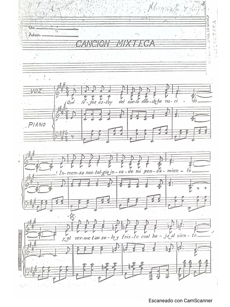 Canción Mixteca | PDF