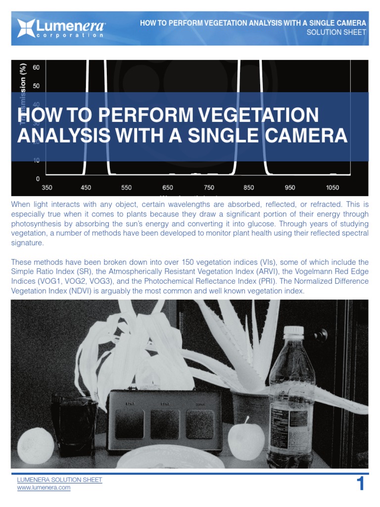 Vegetation Analysis With A Single Camera Pdf Optical Filter Infrared