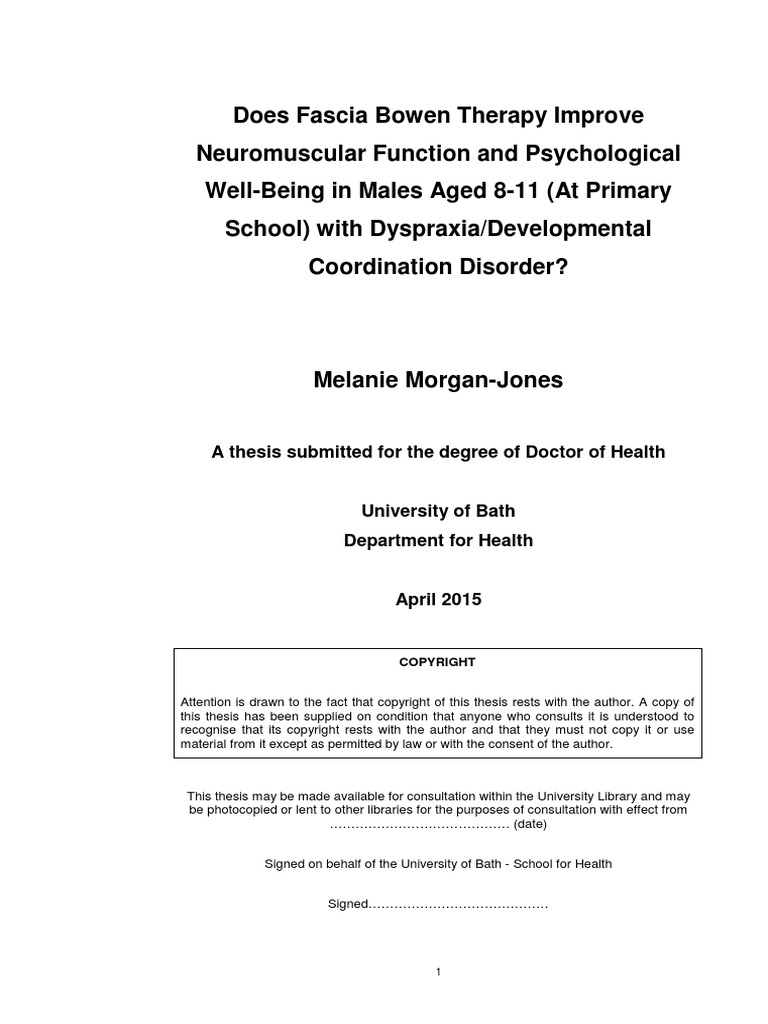 Fascia Bowen Therapy Improve Neuromuscular Function | PDF | Diagnostic ...
