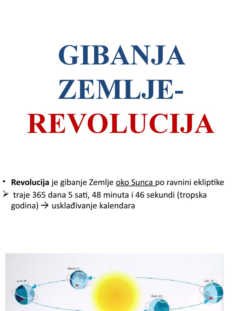 Gibanja Zemlje - Revolucija | PDF