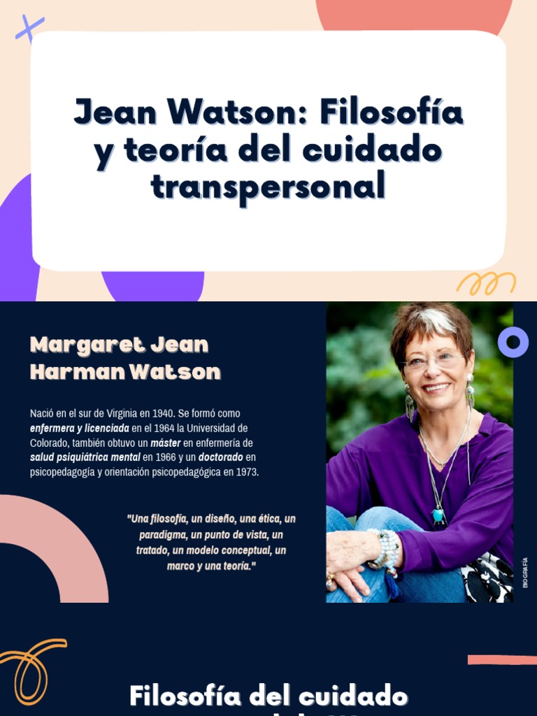 Jean Watson Teoría Del Cuidado