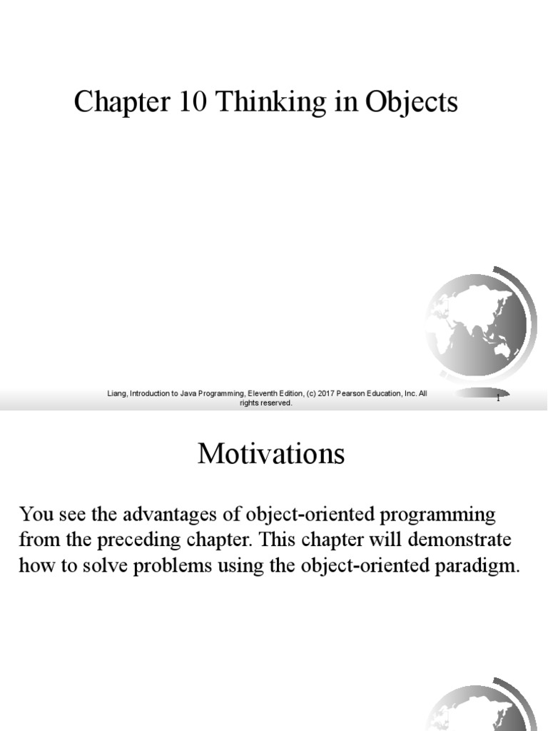 Chapter 10 Thinking in Objects | Download Free PDF | Class (Computer ...