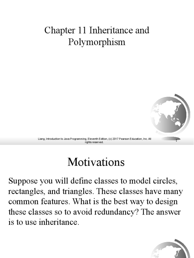 Chapter 11 Inheritance and Polymorphism | PDF | Inheritance (Object ... Chapter 11 Inheritance and Polymorphism | PDF | Inheritance (Object ...