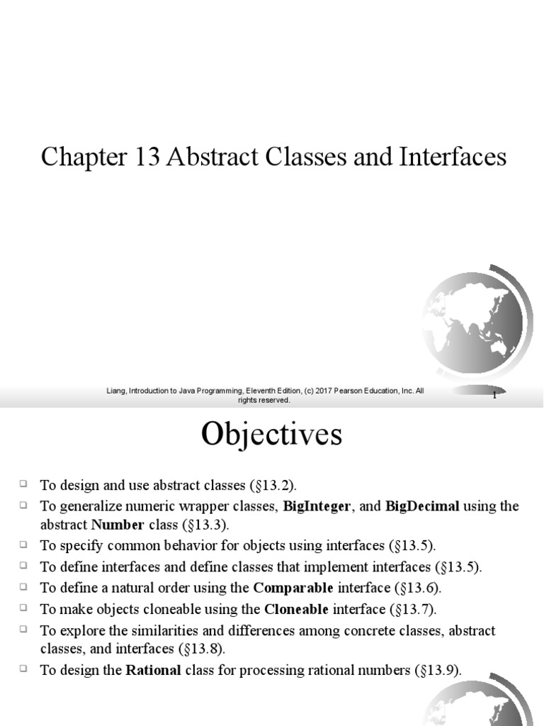 Chapter 13 Abstract Classes And Interfaces Pdf Class Computer