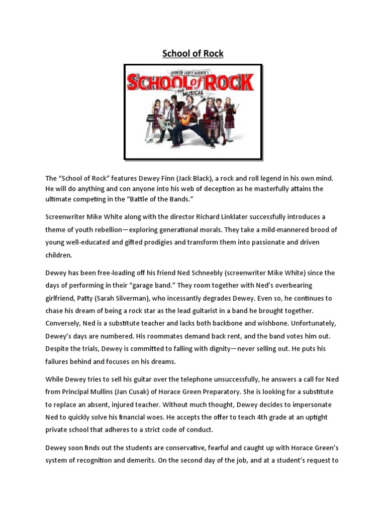 School of Rock - Film Review | PDF
