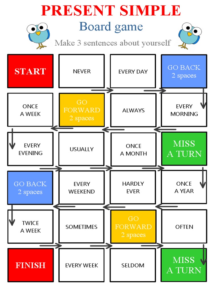 Present Simple Boad Game | PDF