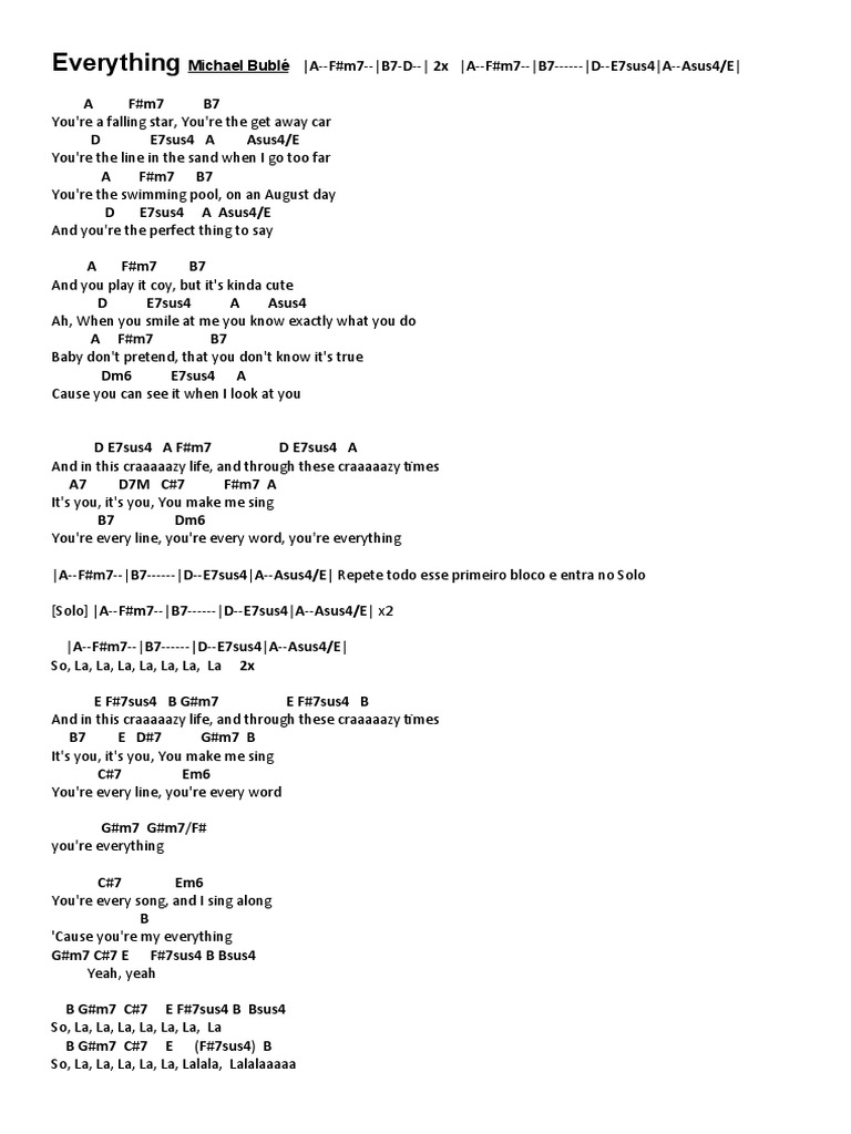 Everything Michael Bublé Intro | PDF