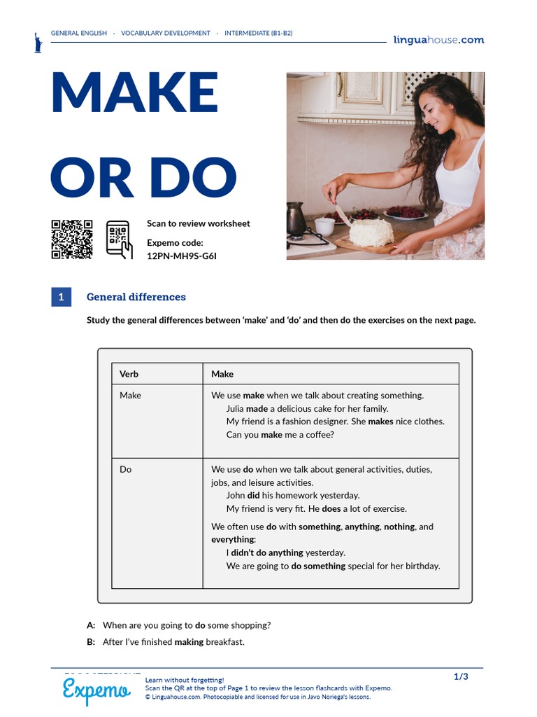 Make or Do American English Student Ver2 | PDF