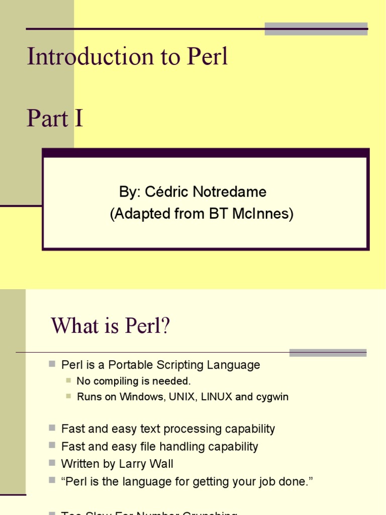 7.1.intro Perl | PDF | Perl | Control Flow