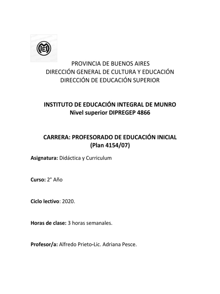 Didactica y Curriculum Inicial | Descargar gratis PDF | Educación de la ...