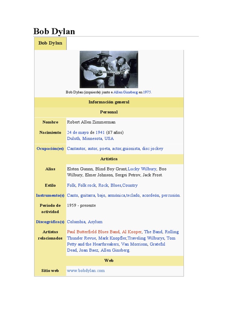 Bob Dylan | PDF | Bob Dylan | La música rock