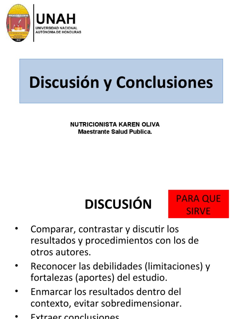 Clase Investigacion - Redaccion-de-Discusion-y-Conclusiones | PDF ...
