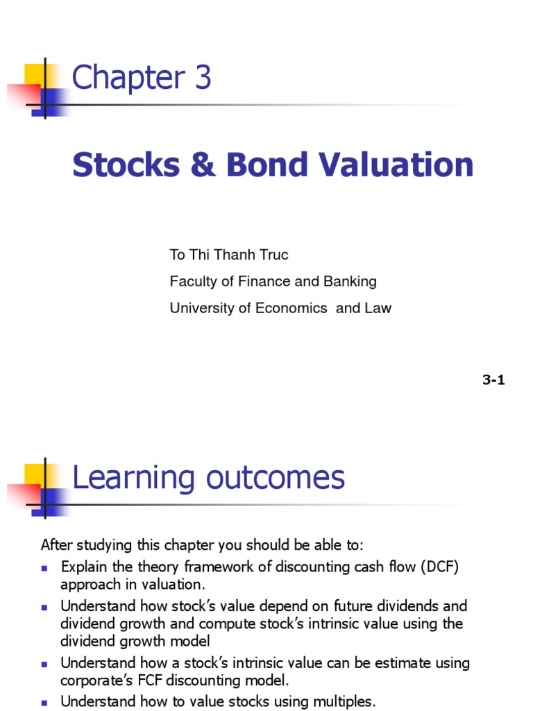Chapter 3 Stocks and Bond Valuation | PDF | Bonds (Finance) | Valuation ...