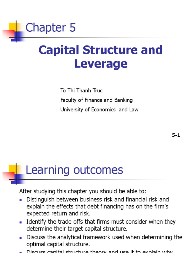 Chapter 5 Leverage Capital Structure - V2 FM14 | PDF | Capital ...
