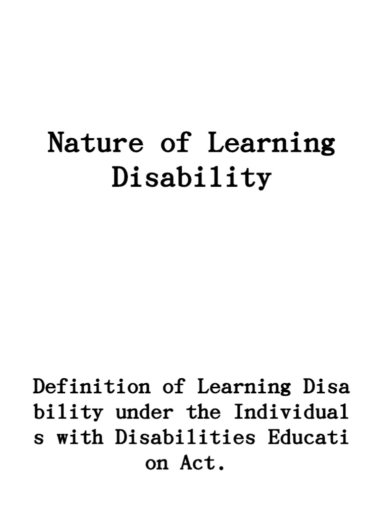 Nature of Learning Disability | PDF | Learning Disability | Pregnancy