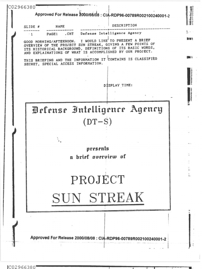 Sun Streak: Project | PDF | United States Department Of Defense ...