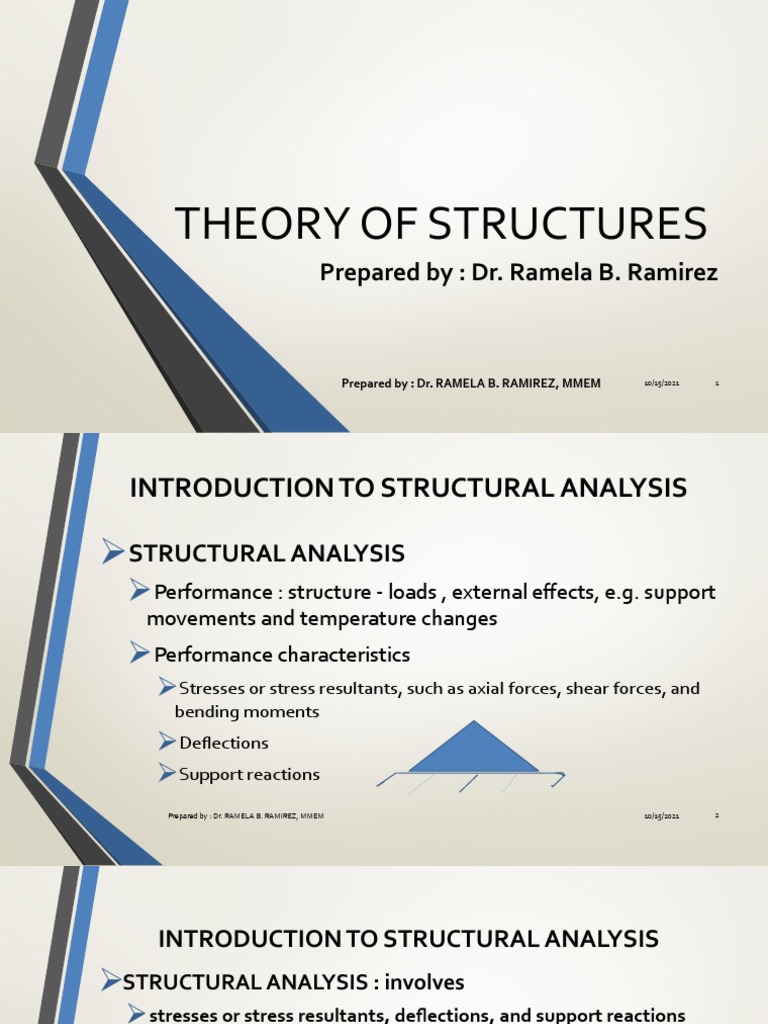 Dr. Ramela Ramirez: Structural Analysis Lecture Notes | PDF | Bending ...