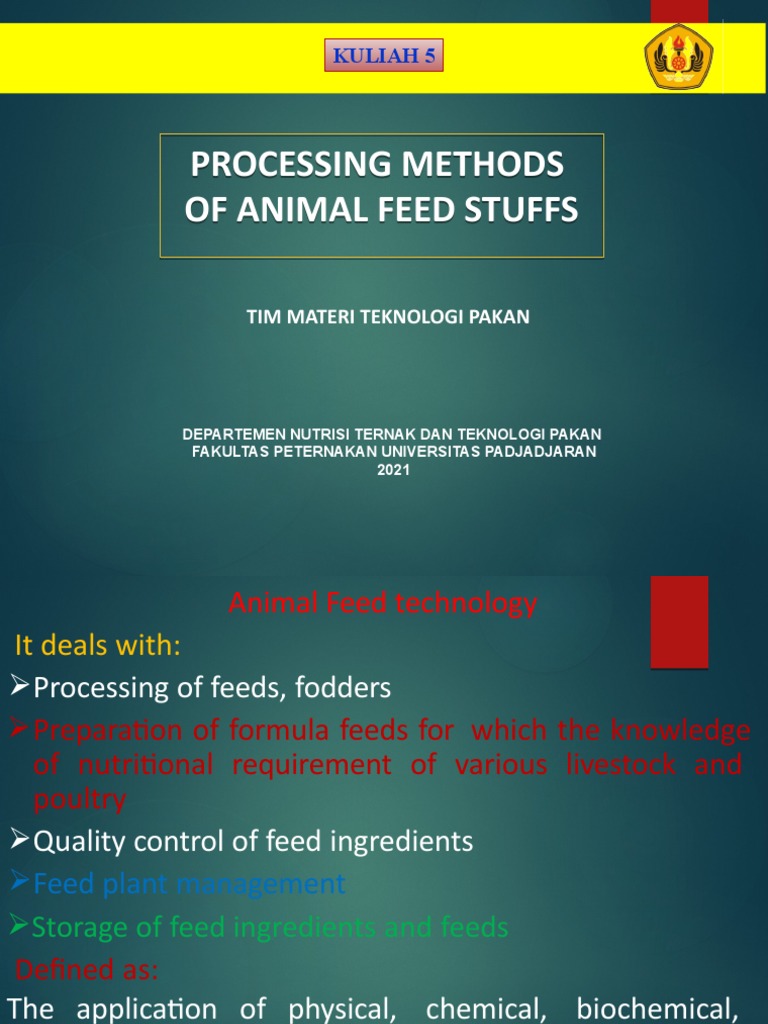 Animal Feed Processing Methods Explained | PDF | Extrusion | Mill ...