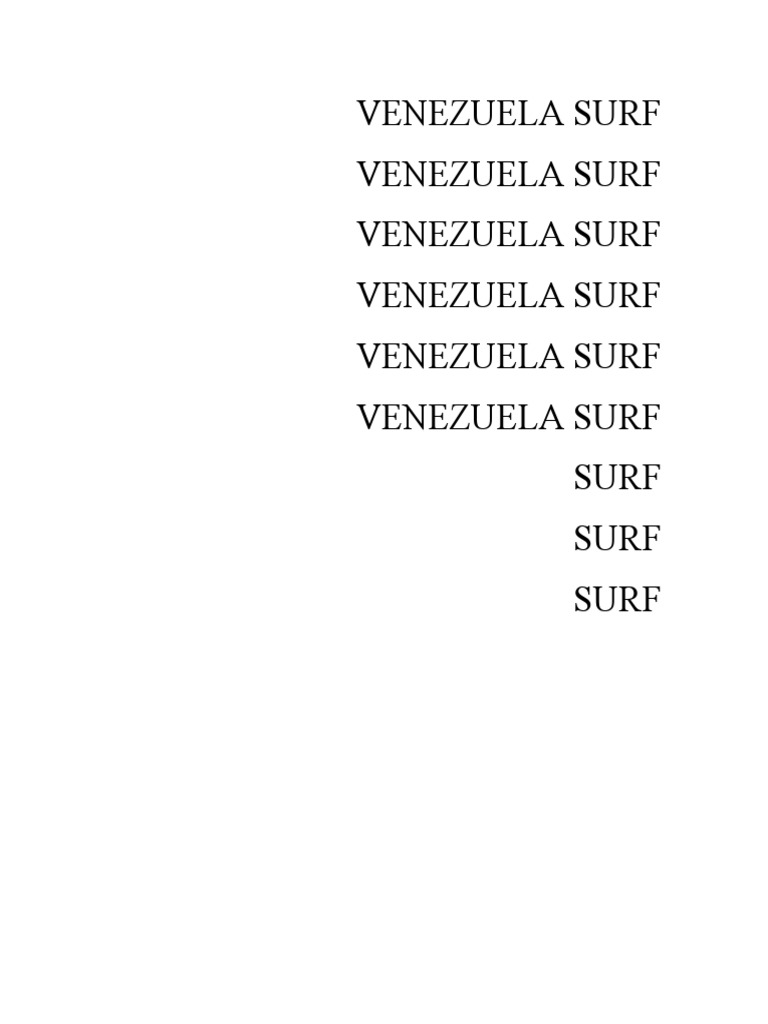 Surfing in Venezuela: A Guide | PDF
