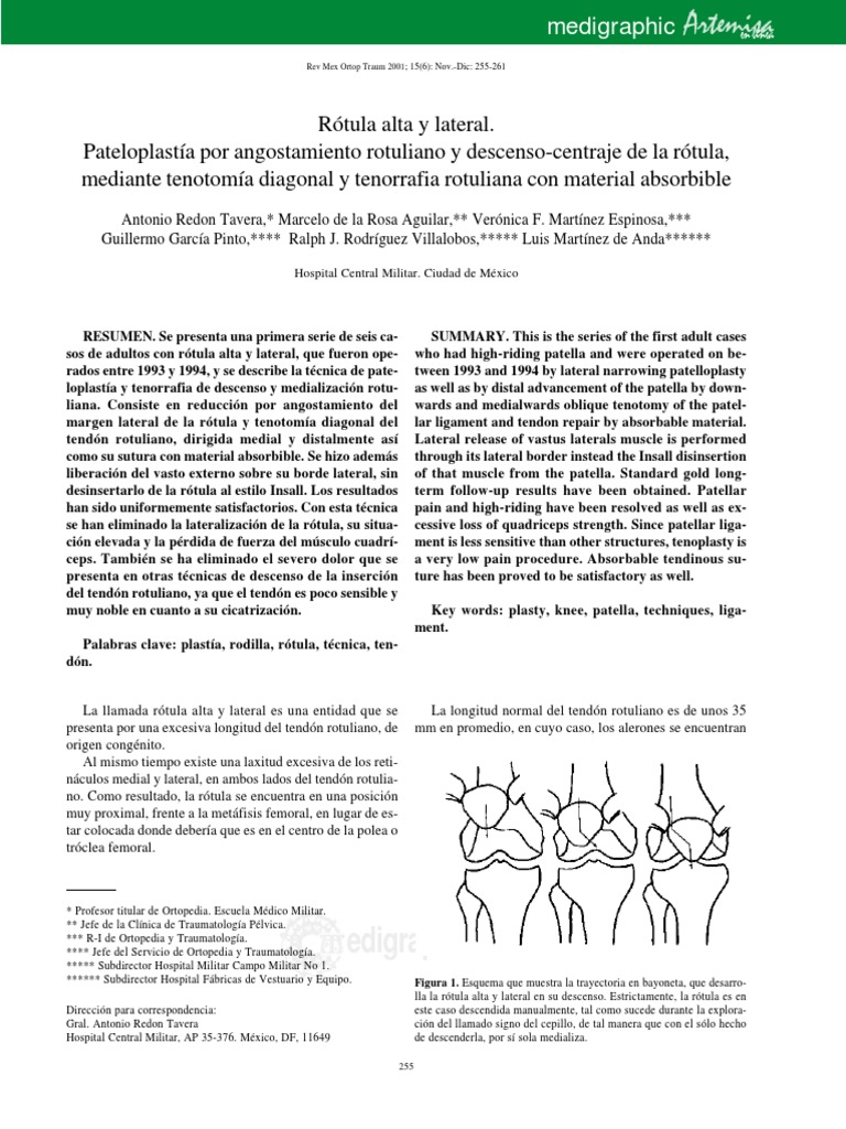 Descenso de Rotula Alta PDF | PDF | Rodilla | Sistema esquelético