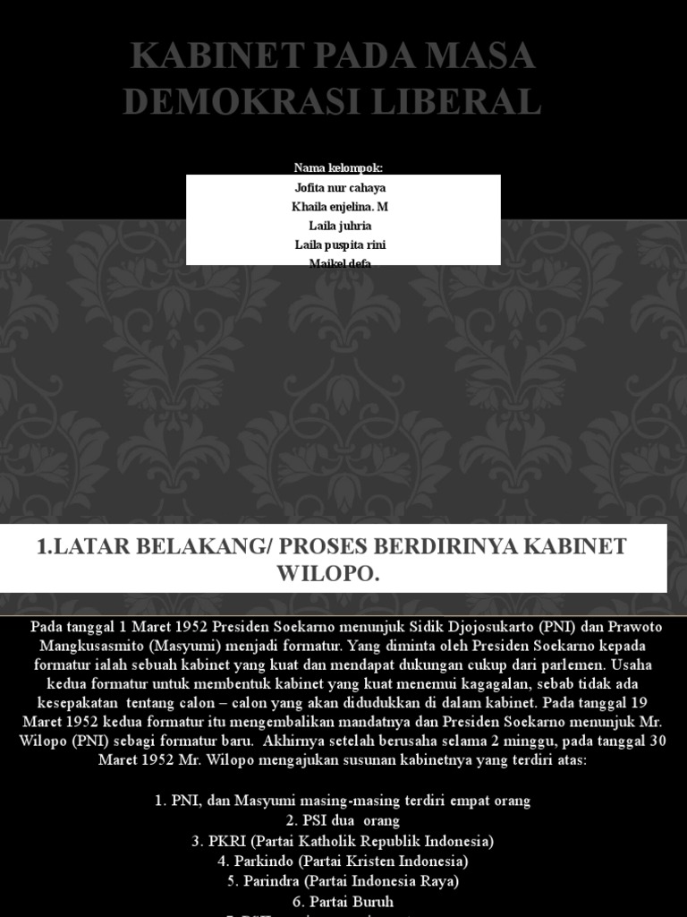 Kabinet Pada Masa Demokrasi Liberal | PDF