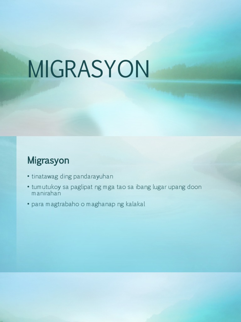 MIGRASYON | PDF