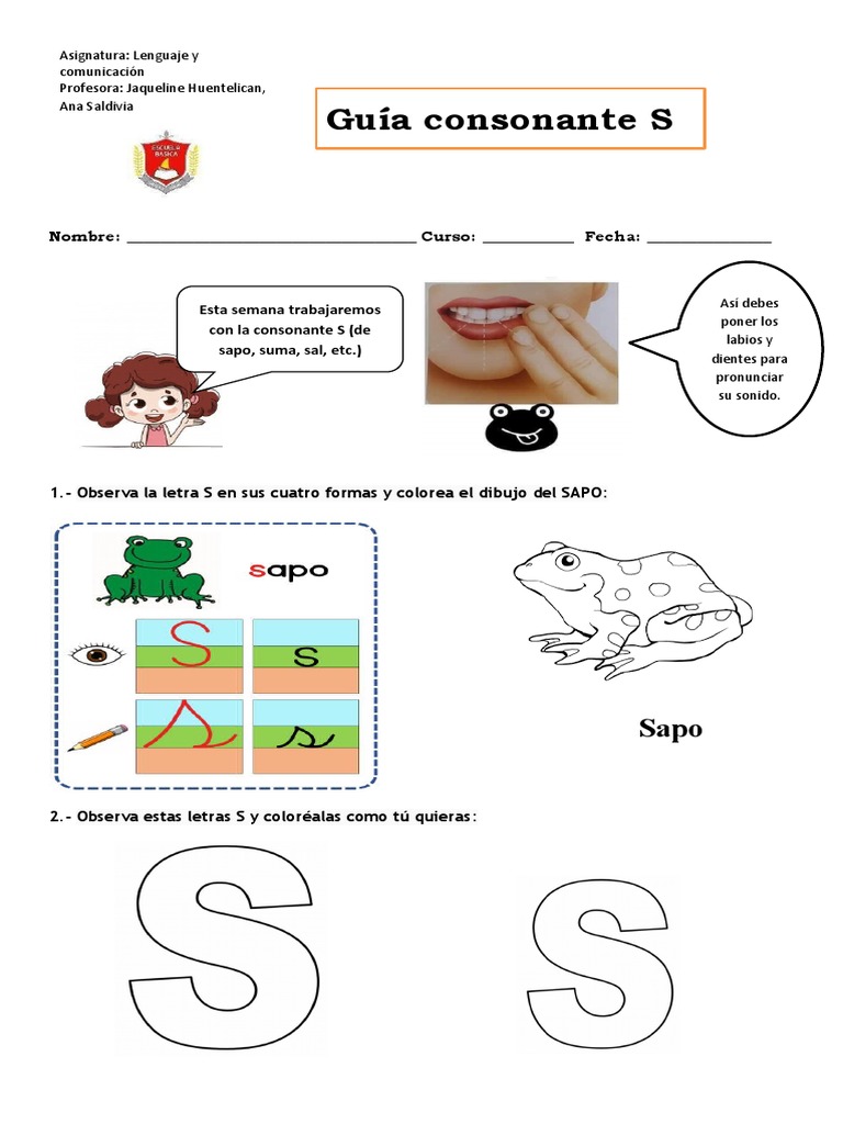 Guía Consonante S | PDF | Lingüística